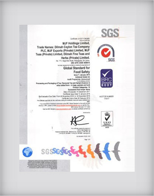 MJF Exports - Quality Certifications - Superior Quality Tea
